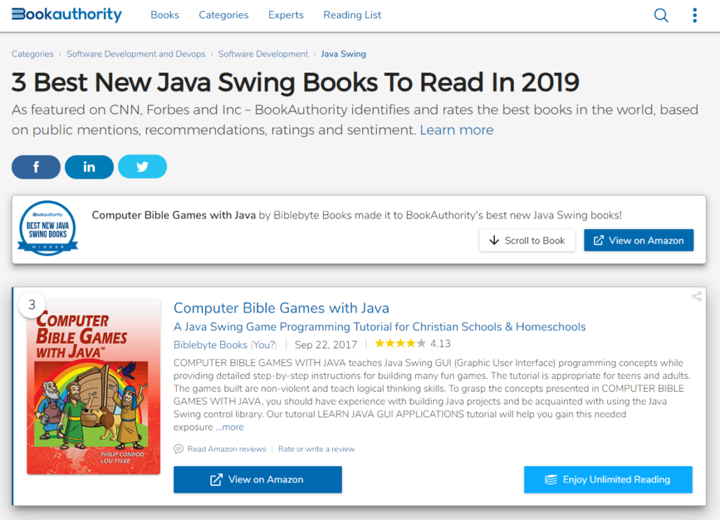 BookAuthority Selects Computer Bible Games with Java as One of the 3 ...