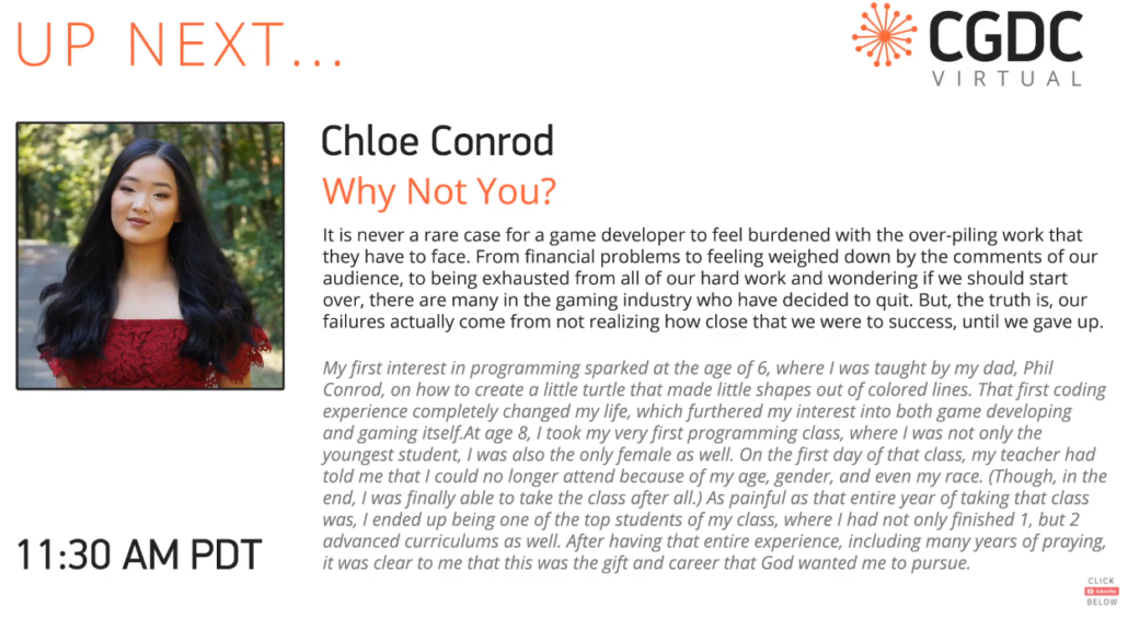 Chloe-Conrod-Speaker-CGDC-2020-Why-Not-You - BibleByte Books & Games